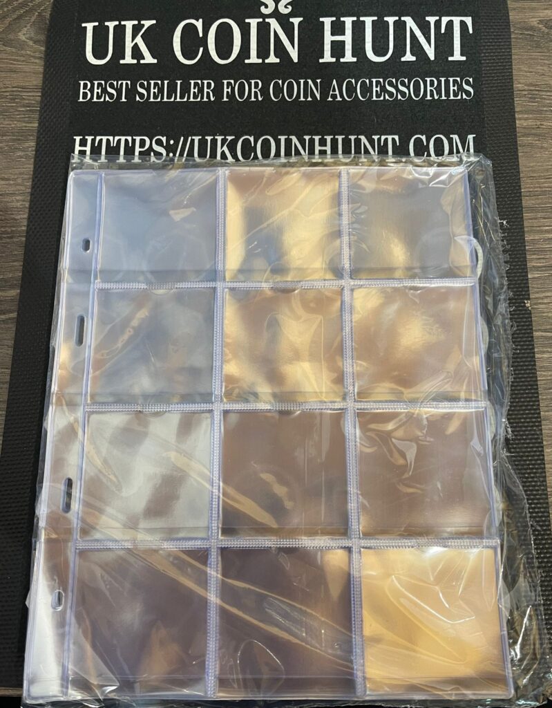 10x Spare Self Adhesive Coin Holder Pages - UkCoinHunt