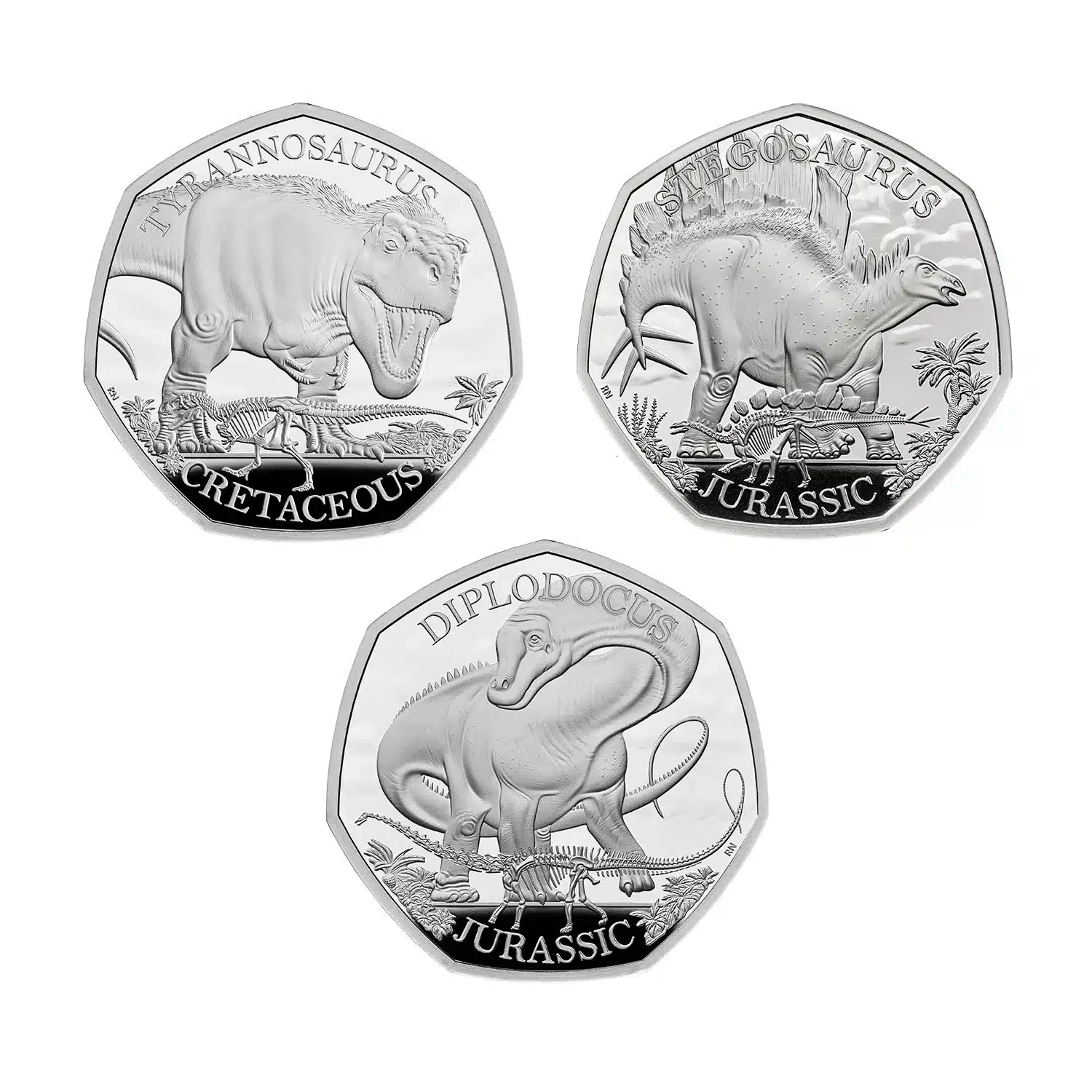 Iconic Specimens 50p 2024 UK Dinosaur Collection - Brilliant ...