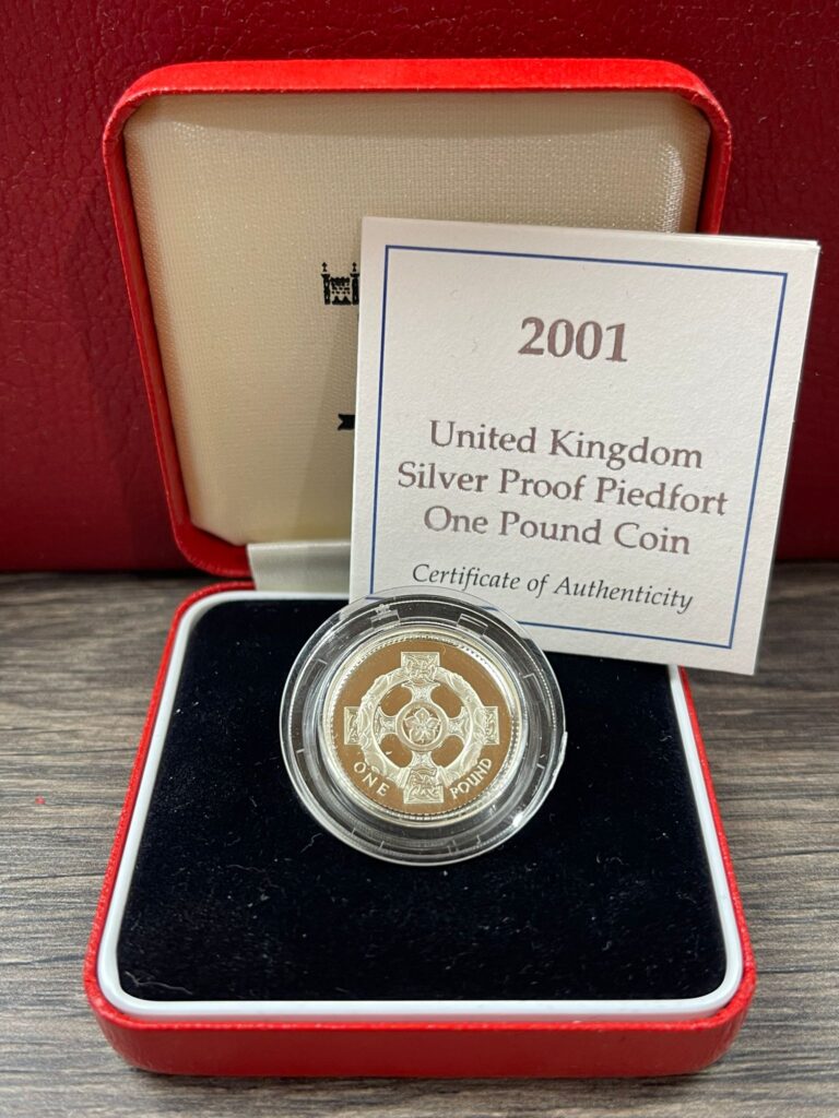 2001 UK Coin £1 Silver Proof Piedfort Celtic Cross - UkCoinHunt
