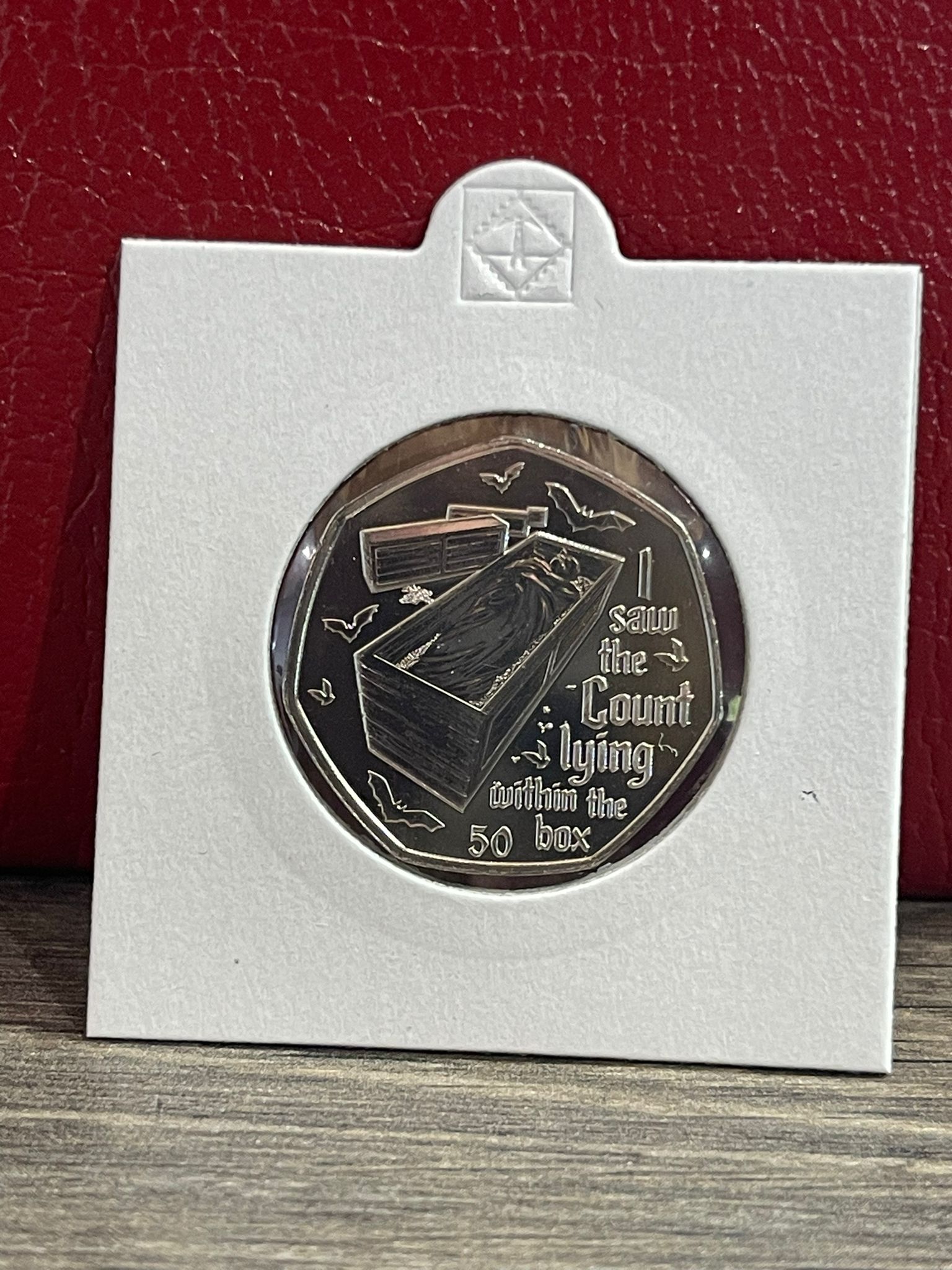 Gibraltar 2022 Dracula Set - The Coffin Brilliant Uncirculated 50p - UkCoinHunt