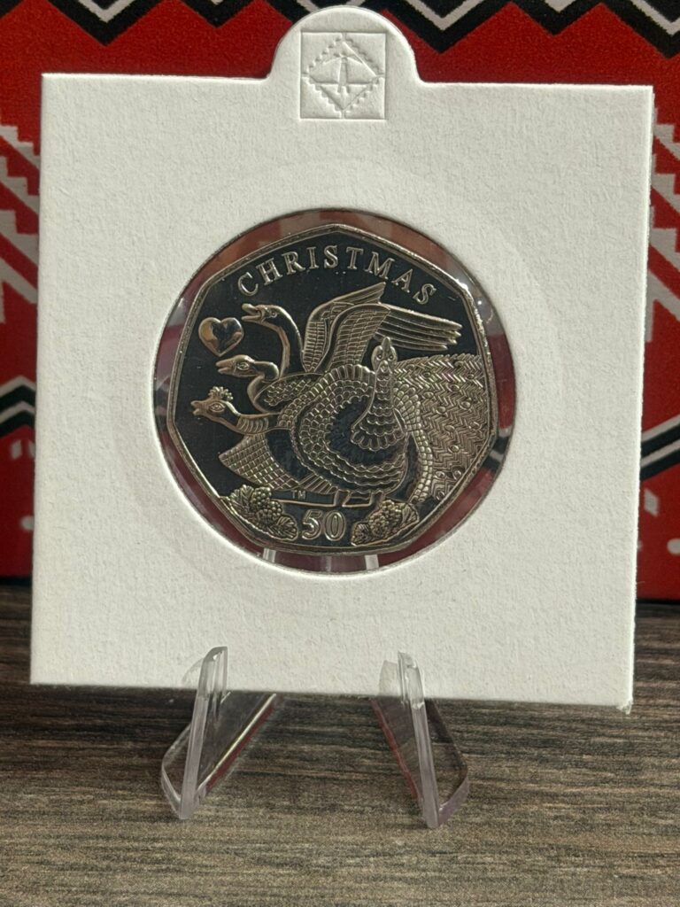 2025 Isle of Man Christmas 4 Calling Birds 50p Coin - UkCoinHunt